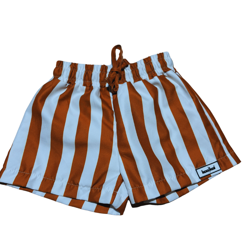Chocolate Brown Stripe Boardies – Koa & Kai